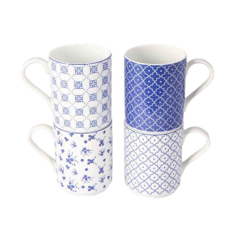 Blue Passion 4 Piece Mug Set