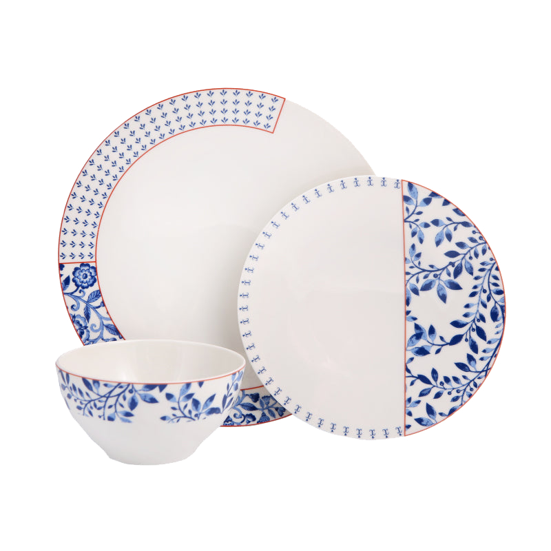 Folksy 3 Piece Dinnerware Set